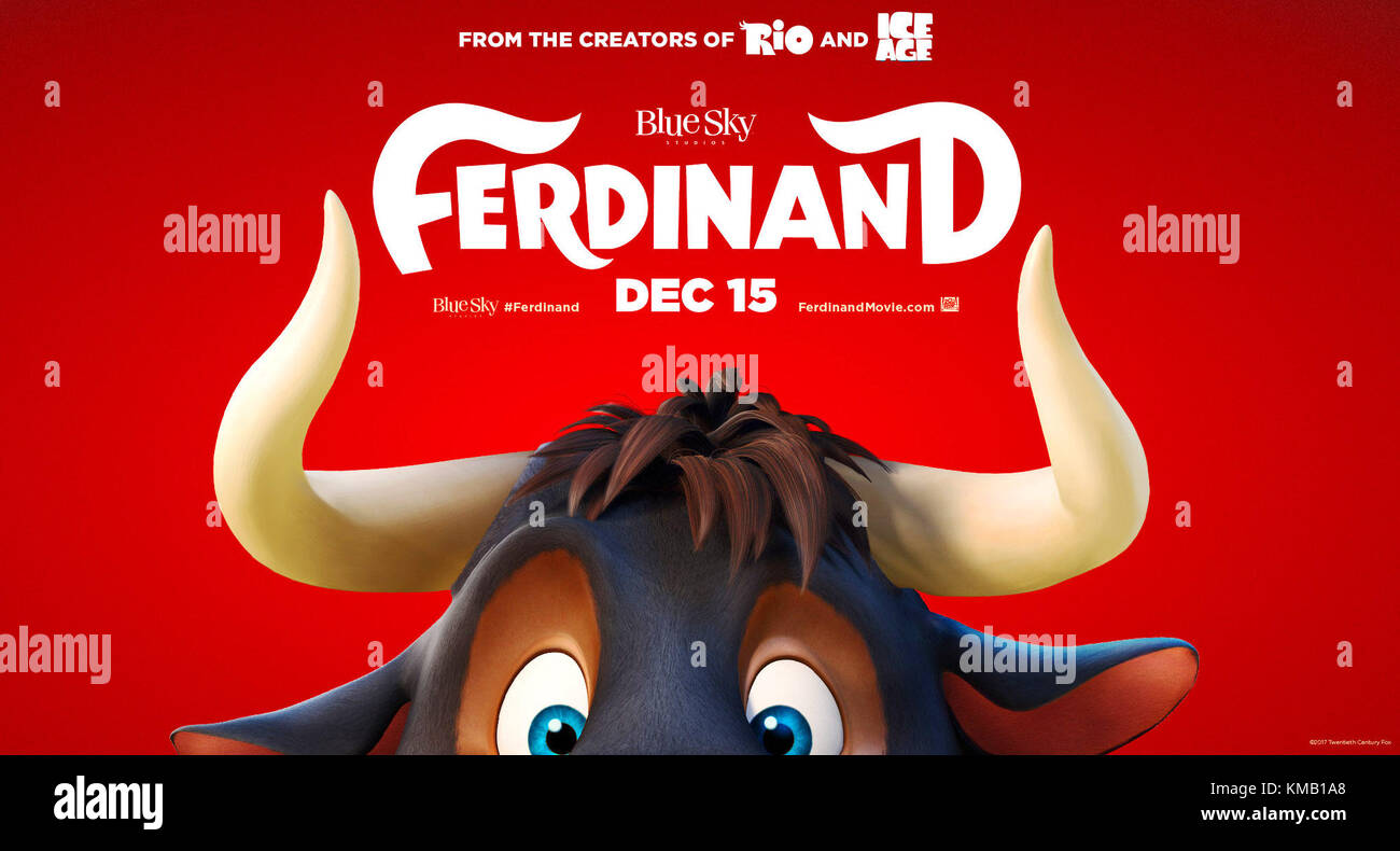 FERDINAND, US advance poster, Ferdinand (voice: John Cena), 2017. TM ...