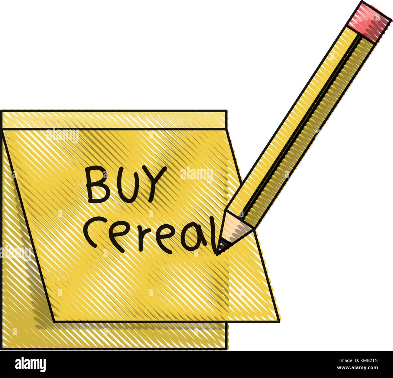 pencil and sticky note Stock Vector Image & Art - Alamy