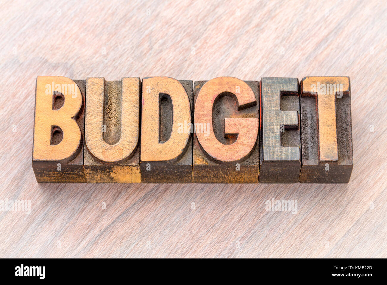 budget word abstract in vintage letterpress wood type Stock Photo - Alamy