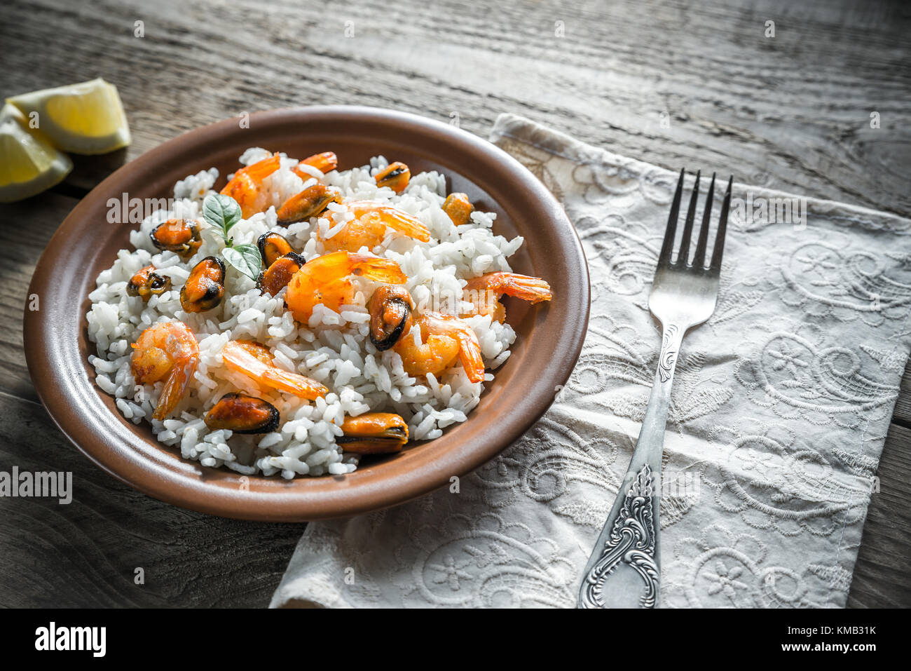 Carnaroli rice with seafood Stock Photo - Alamy