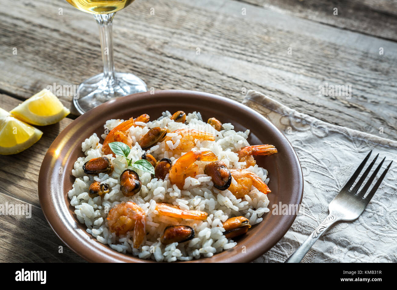 Carnaroli rice with seafood Stock Photo - Alamy