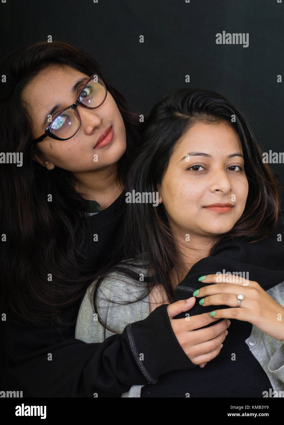 Two young girls Stock Photo - Alamy