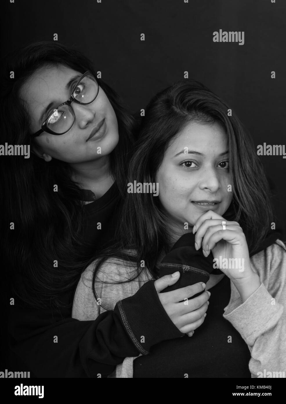 Two young girls Stock Photo - Alamy