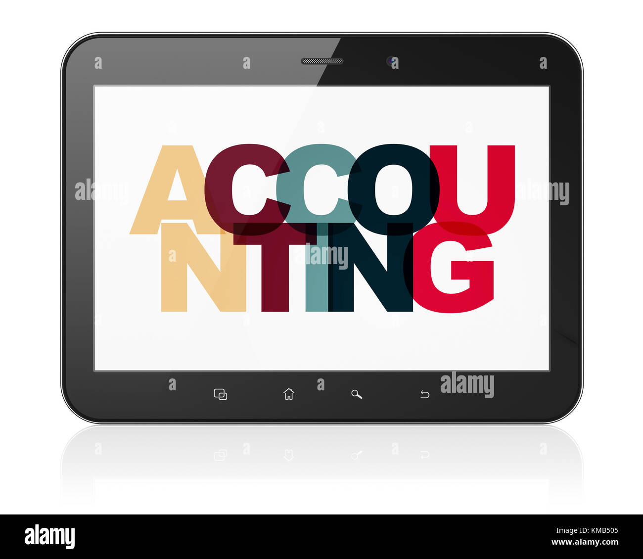 Banking concept: Tablet Computer with Accounting on display Stock Photo ...