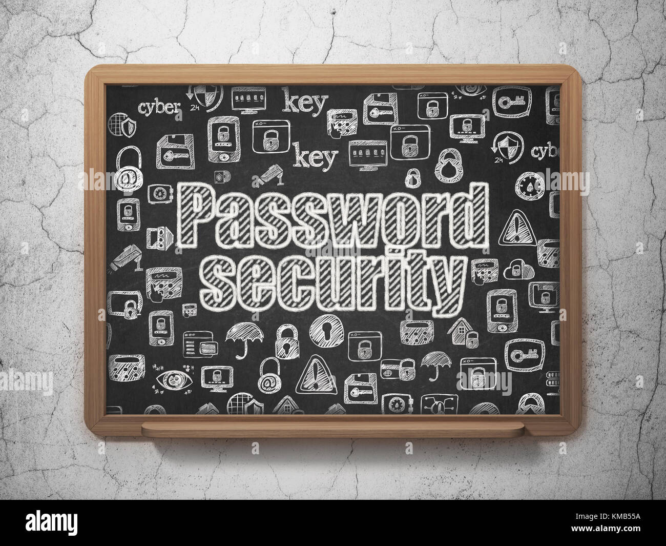 Security concept: Password Security on School board background Stock ...