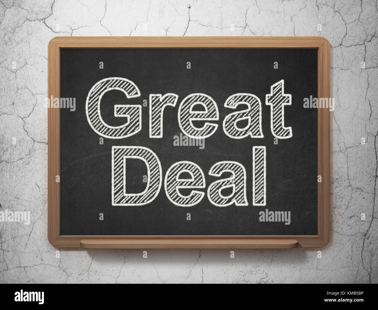 Business concept: Great Deal on chalkboard background Stock Photo - Alamy