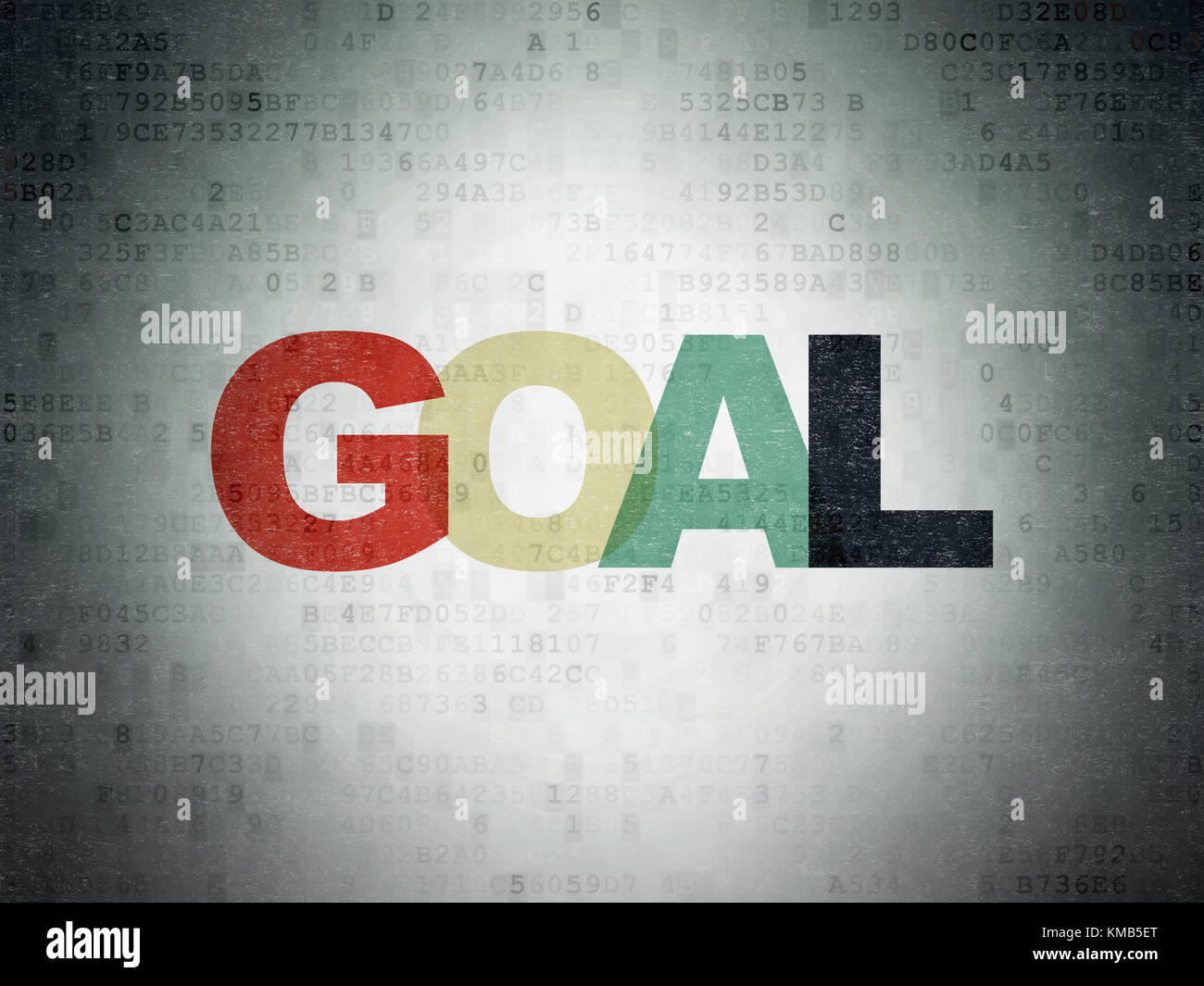 Advertising concept: Goal on Digital Data Paper background Stock Photo ...