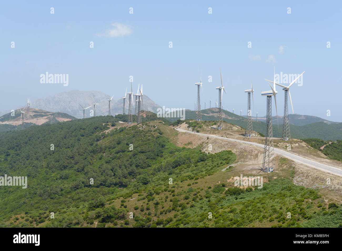 Wind farm landscape in morocco Stock Photo - Alamy