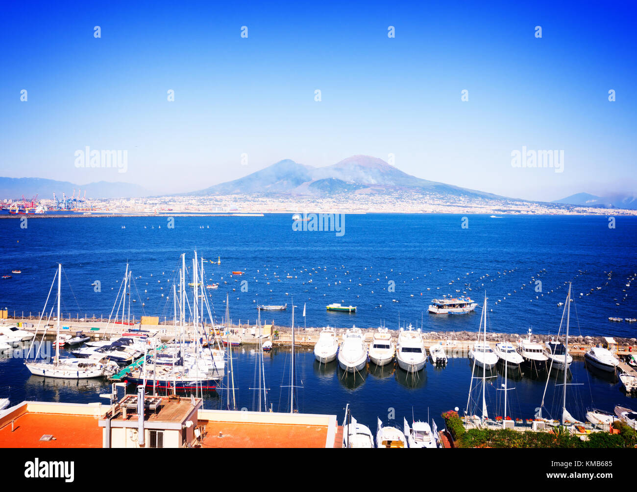 Naples and Vesuvius volcano, Italy Stock Photo - Alamy