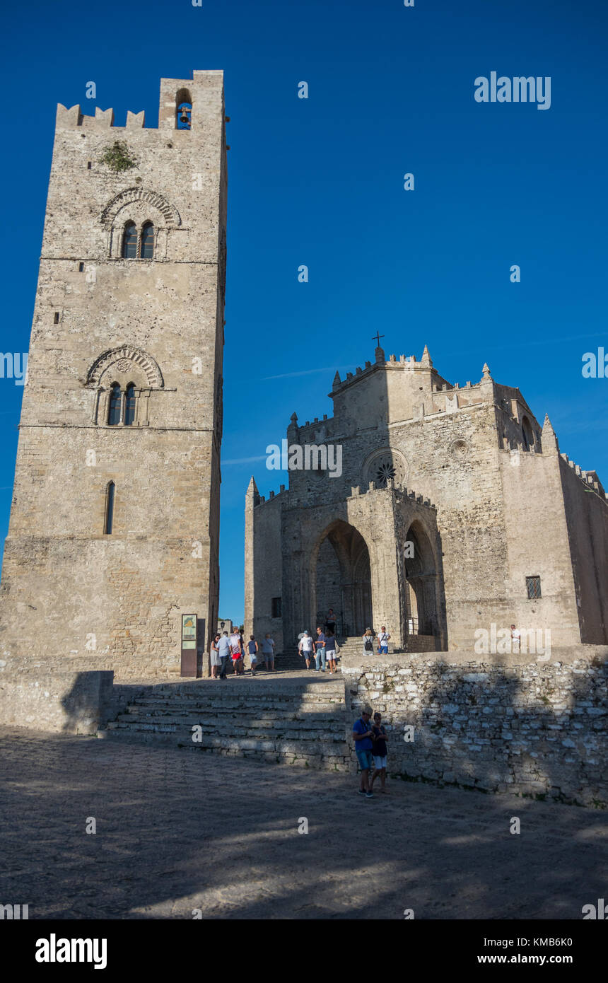 Erice, Italy - September 06, 2017: Main Cathedral of Erice,Sicily ...