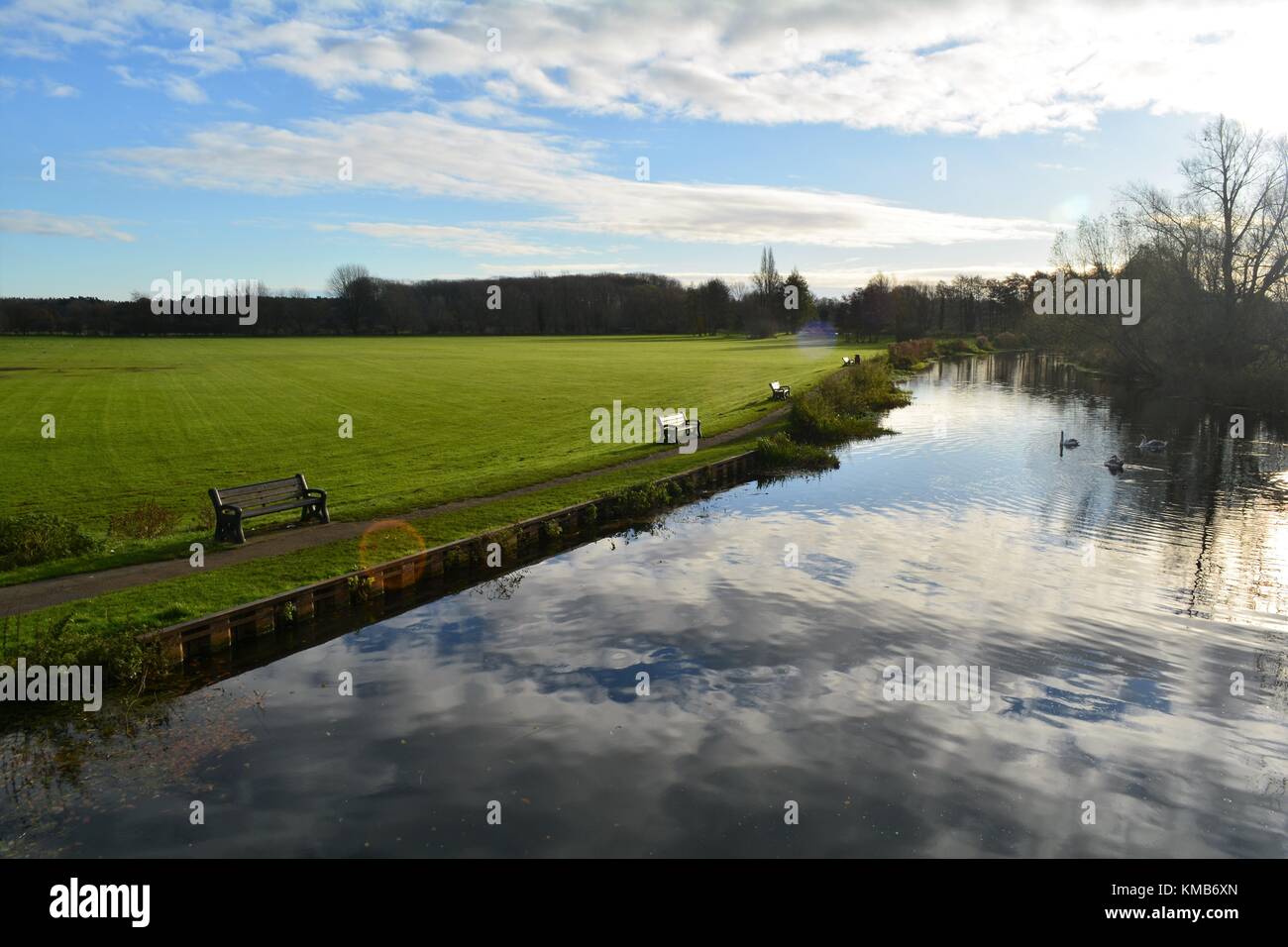 Bridge over river lark at mildenhall Stock Photo - Alamy