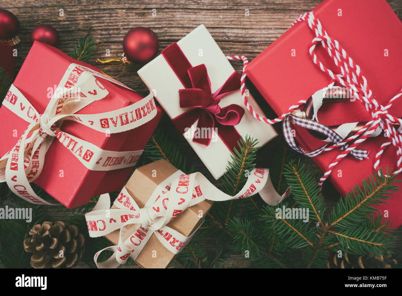 Christmas gift giving Stock Photo - Alamy