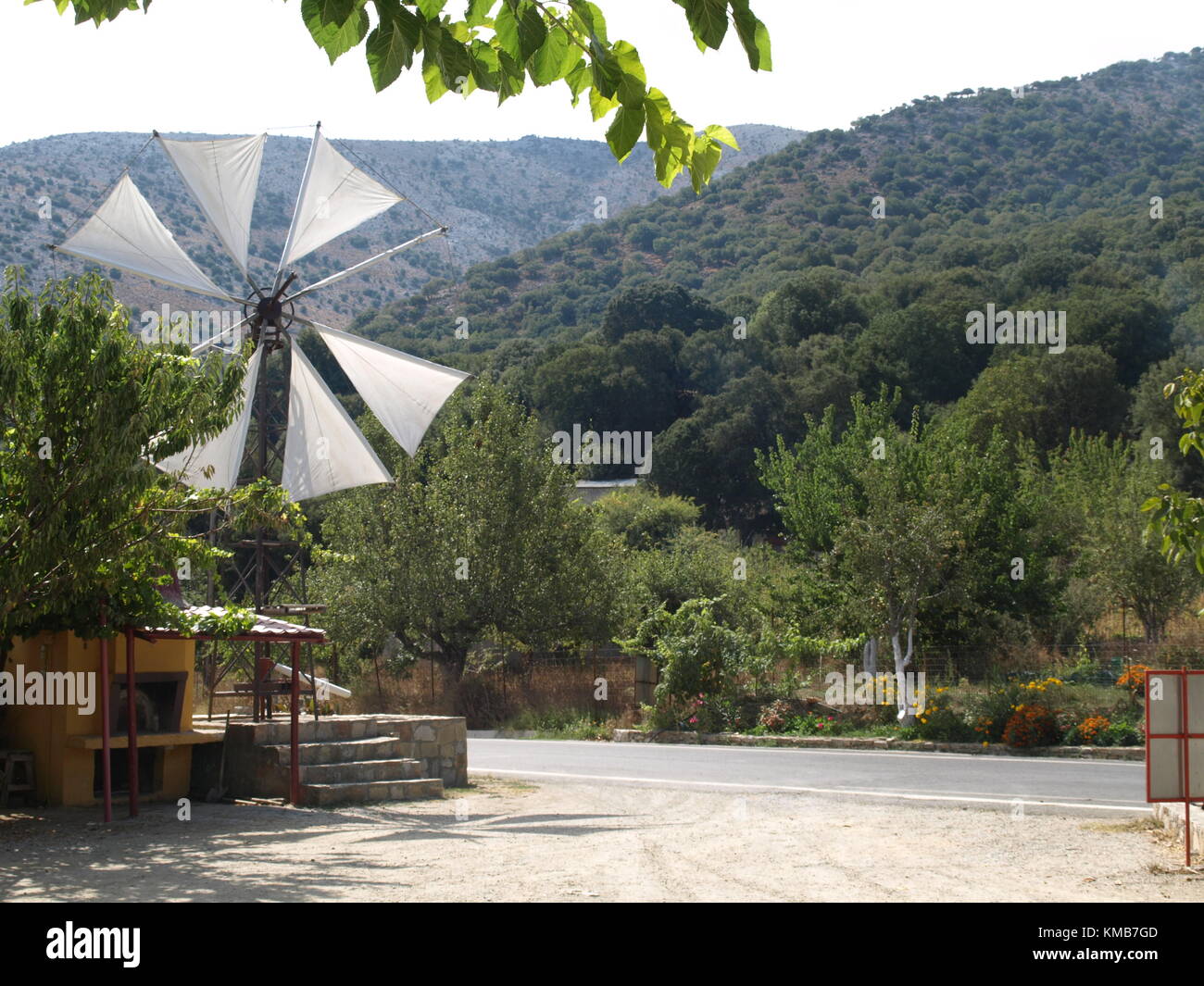 Ancient windmill on background blue hi-res stock photography and images ...