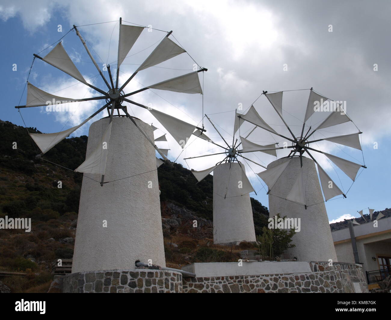 white color daytime photograph of an Ancient Venetian windmill on clear ...