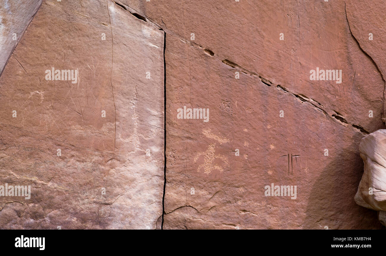 Procession panel petroglyph hi-res stock photography and images - Alamy
