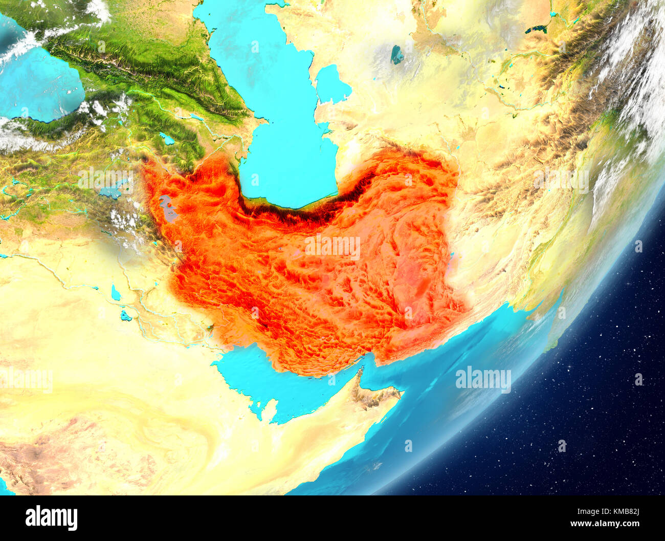 Map of iran satellite hi-res stock photography and images - Alamy
