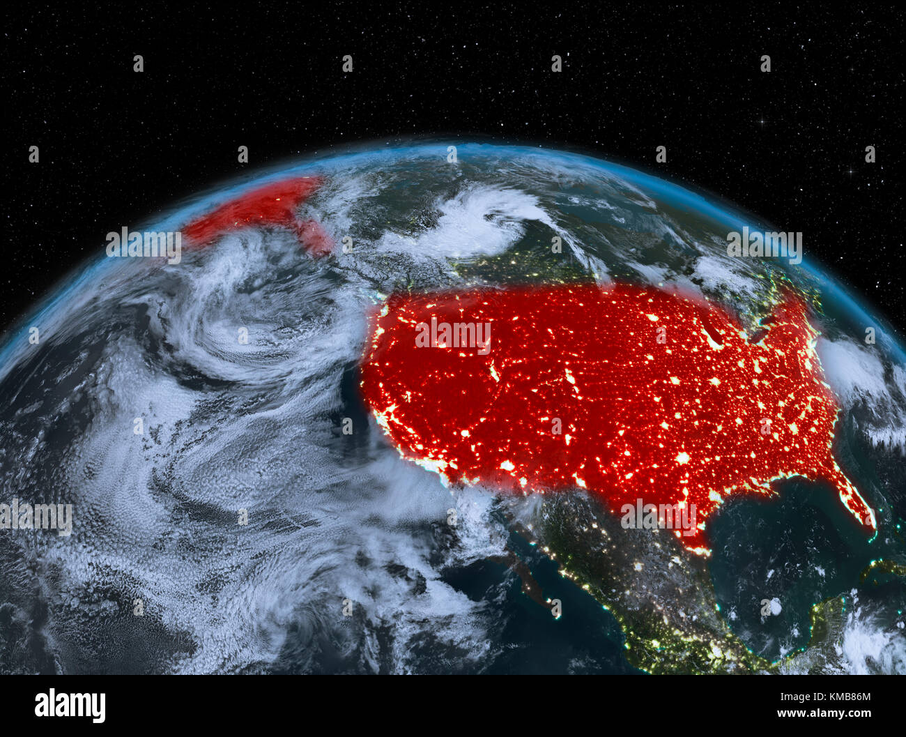 North america night satellite image hi-res stock photography and images ...