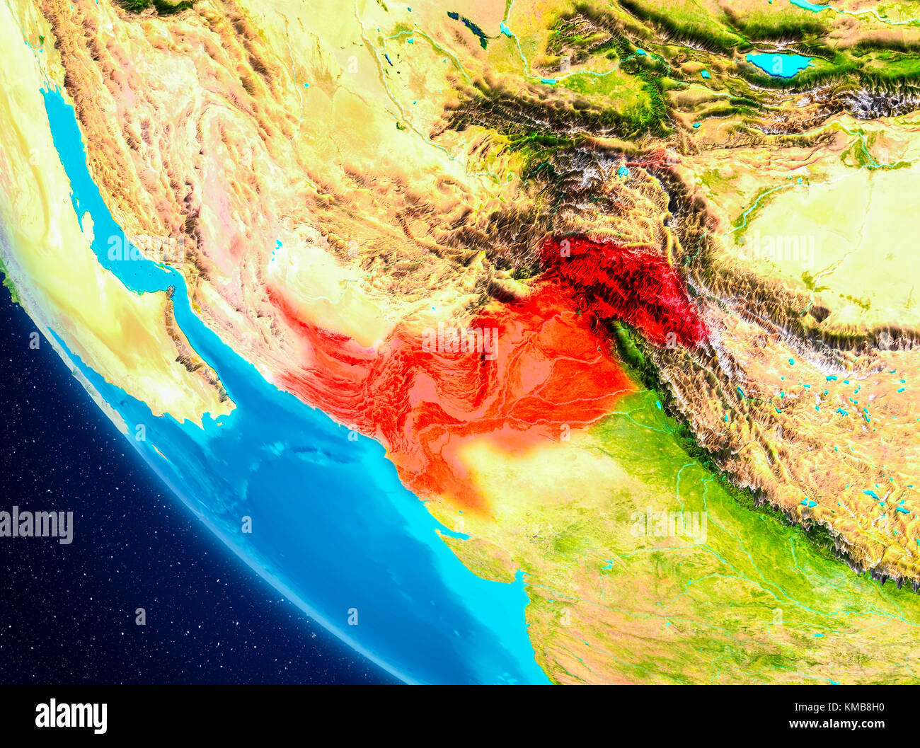Highlighted satellite image of pakistan hi-res stock photography and ...