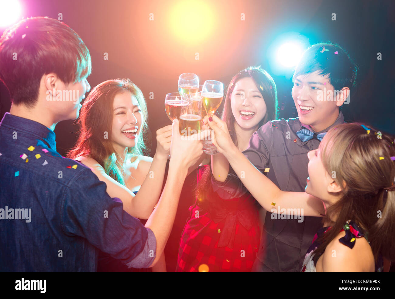 young group Enjoying party and having fun Stock Photo - Alamy