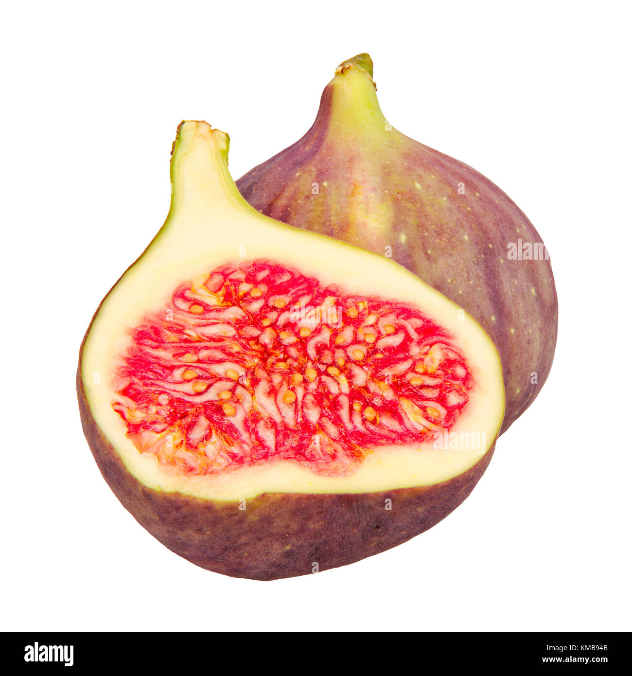 Ripe fig isolated on a white background Stock Photo - Alamy