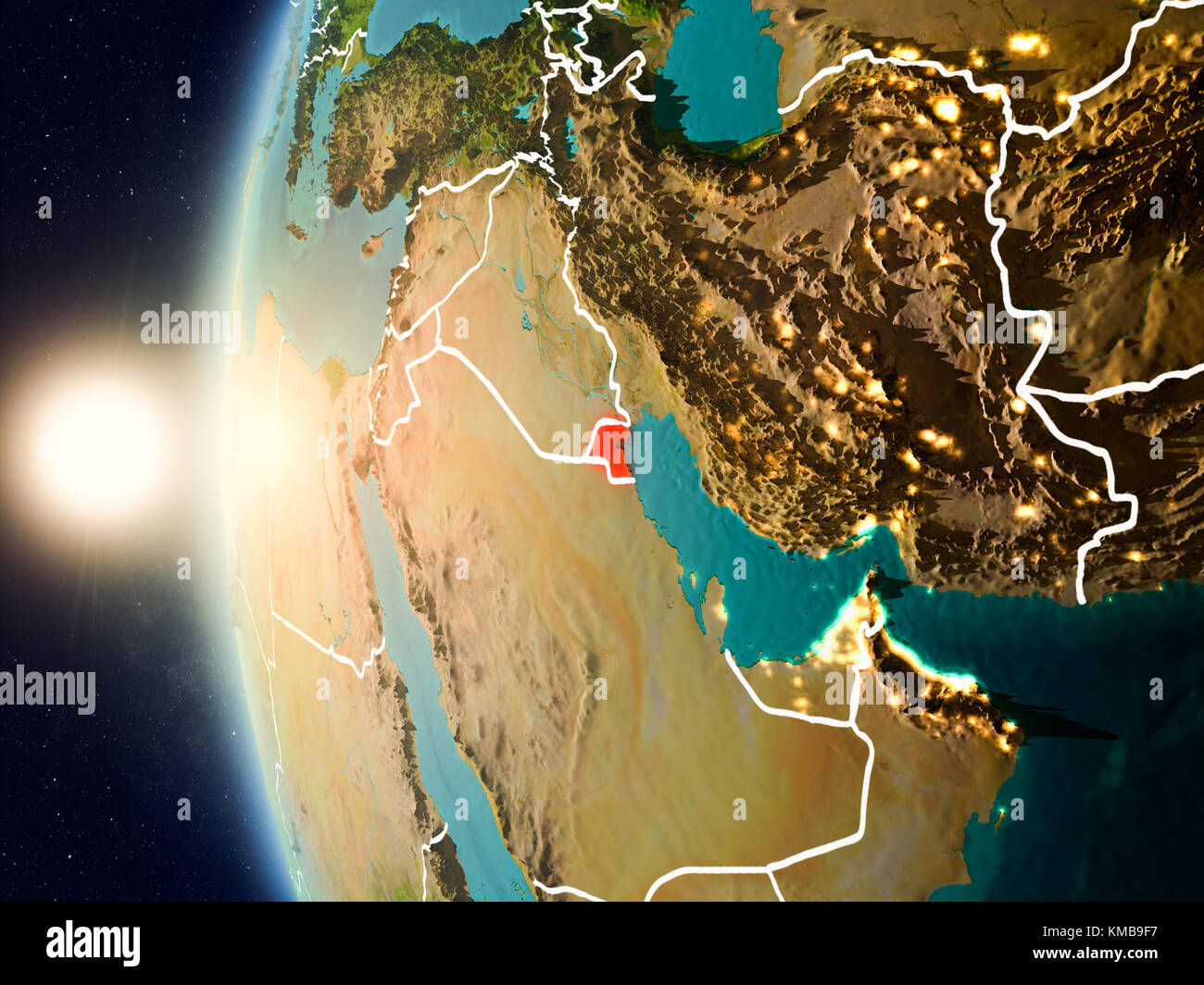 Kuwait city during night hi-res stock photography and images - Alamy