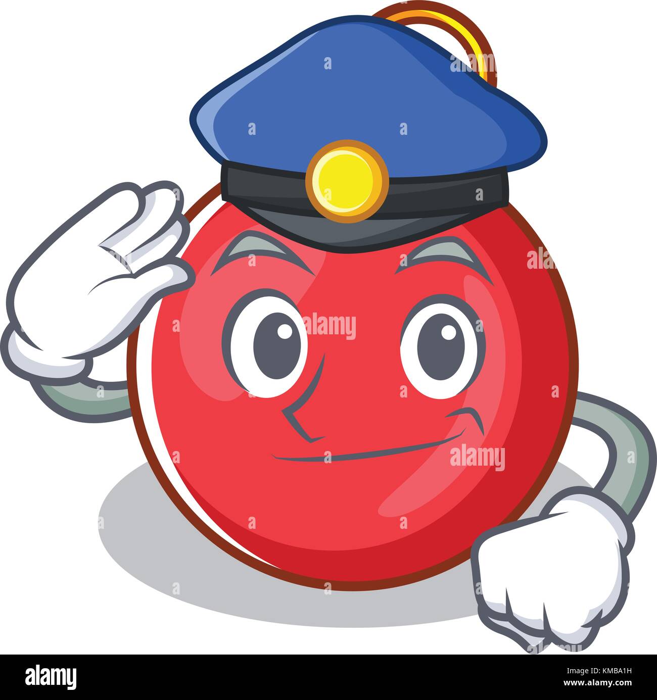 Police Christmas ball character cartoon Stock Vector Image & Art - Alamy