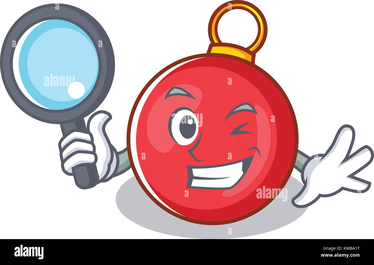 Detective Christmas ball character cartoon Stock Vector Image & Art - Alamy