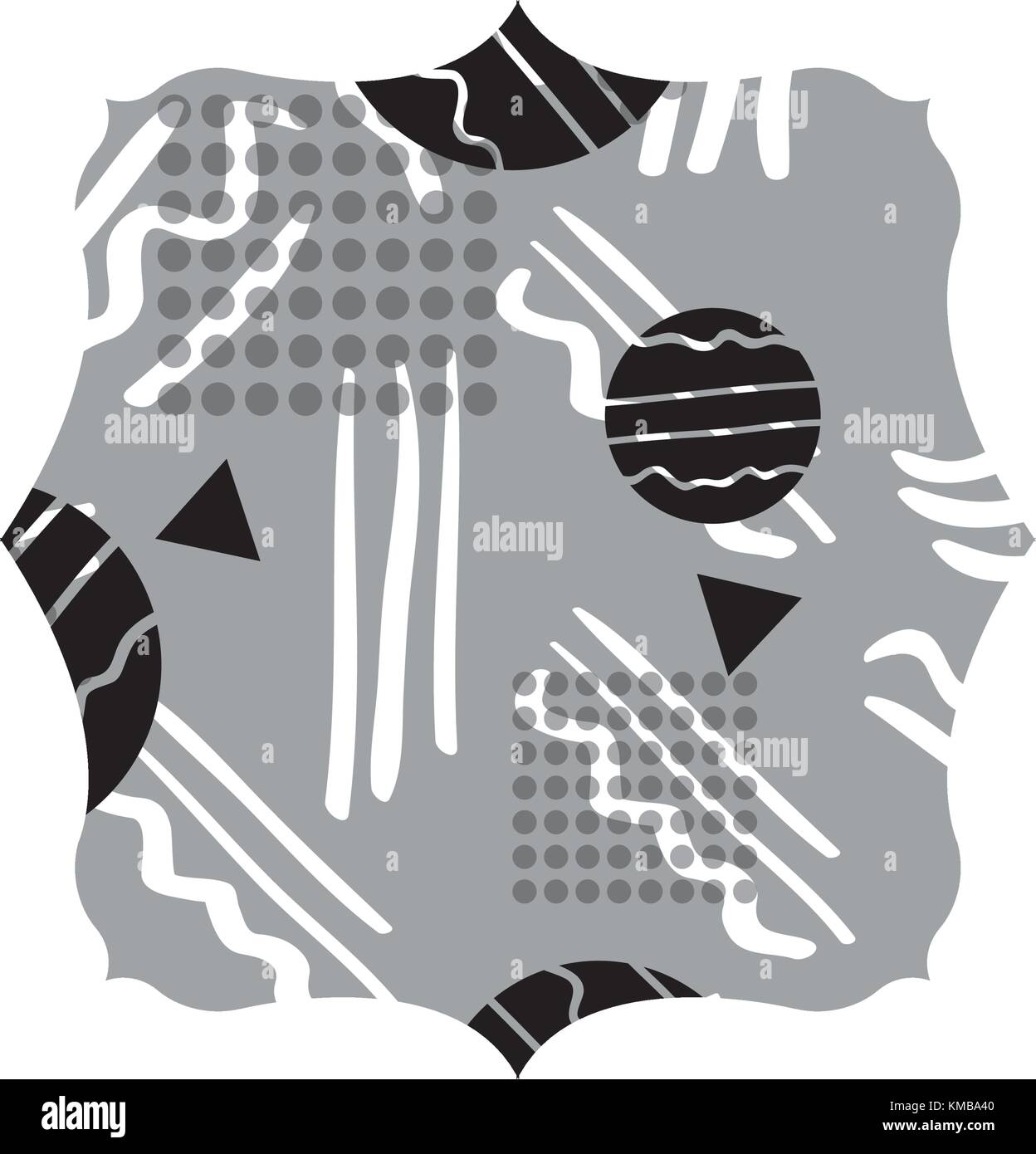 grayscale square with graphic figure style background Stock Vector ...