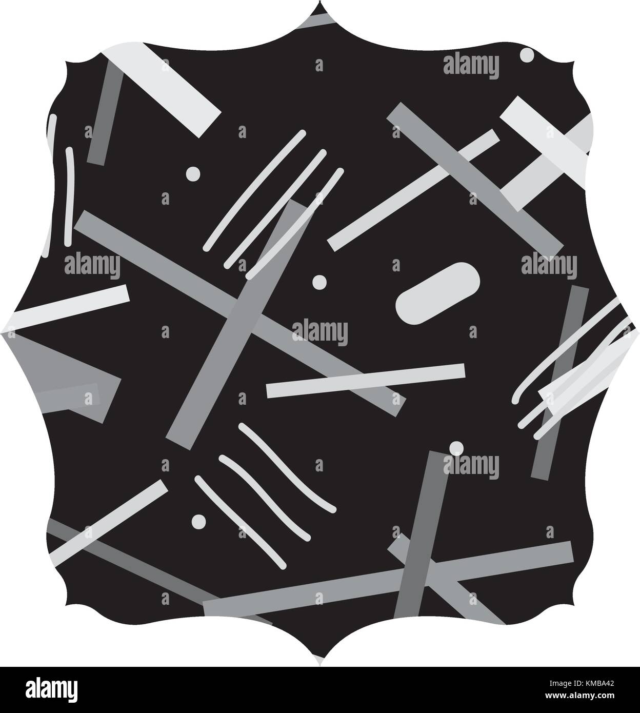 grayscale square with geometric figure style background Stock Vector ...