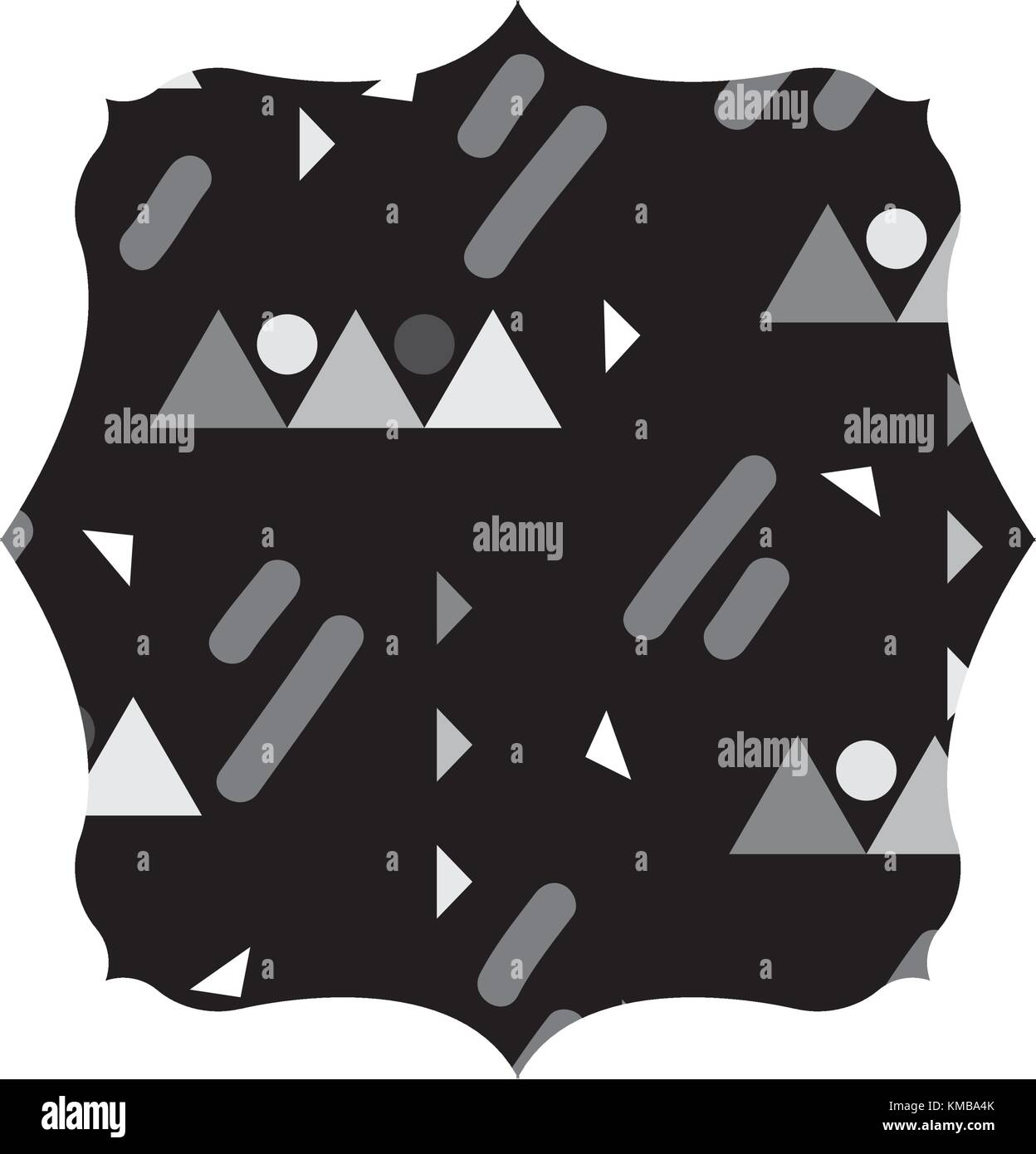 grayscale square with graphic style design background Stock Vector ...