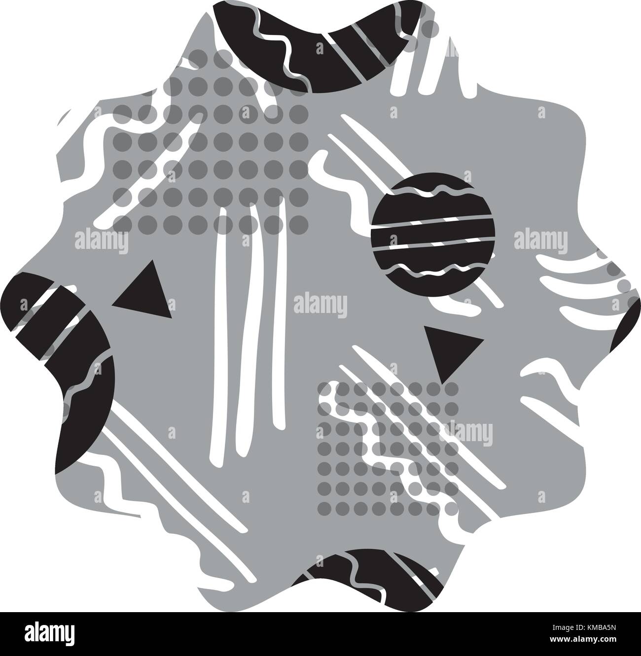 grayscale star with graphic figure style background Stock Vector Image ...