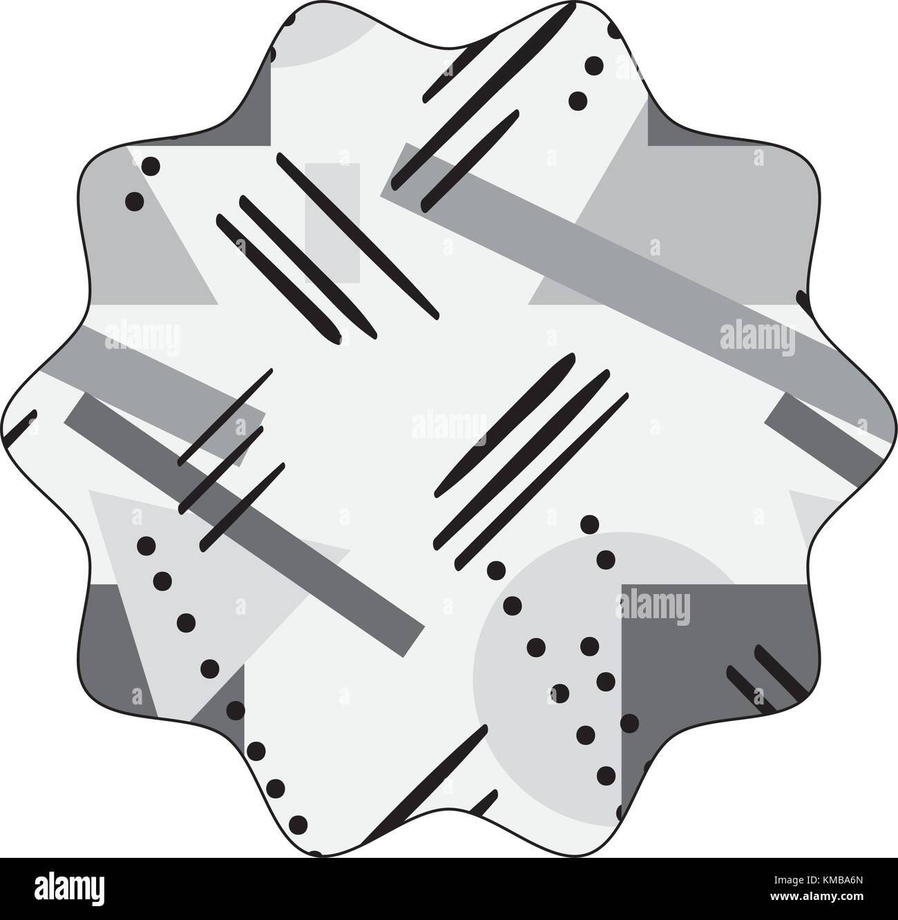 grayscale star with figures geometric style background Stock Vector ...