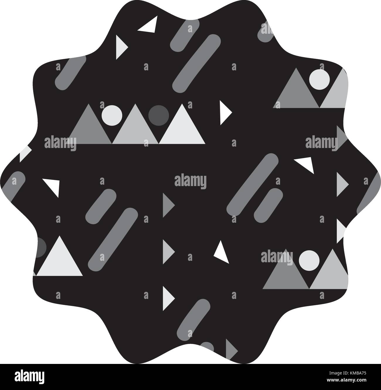 grayscale star with graphic style design background Stock Vector Image ...