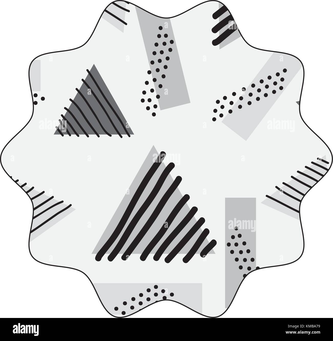 grayscale star with geometric style memphis background Stock Vector ...