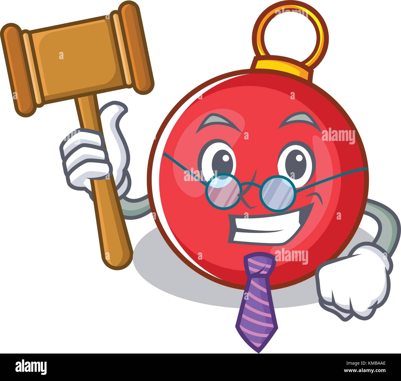 Judge Christmas ball character cartoon Stock Vector Image & Art - Alamy