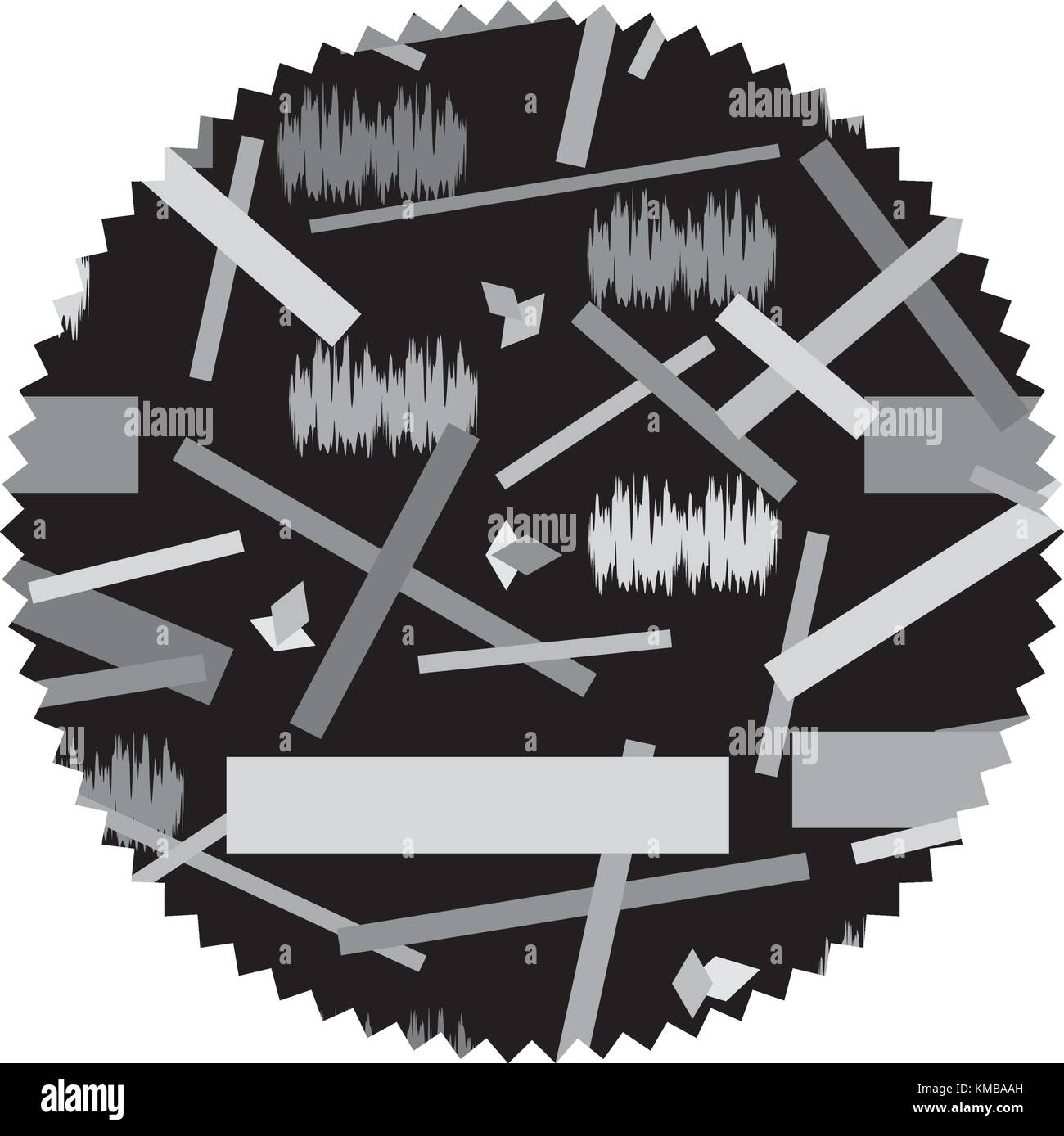 grayscale circle with abstract figures memphis background Stock Vector Image & Art - Alamy