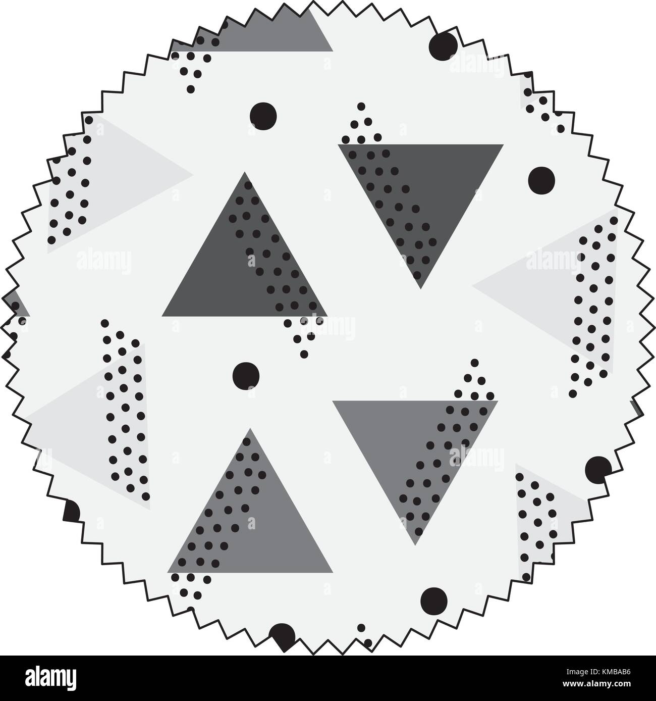 grayscale circle with memphis graphic abstract background Stock Vector Image & Art - Alamy