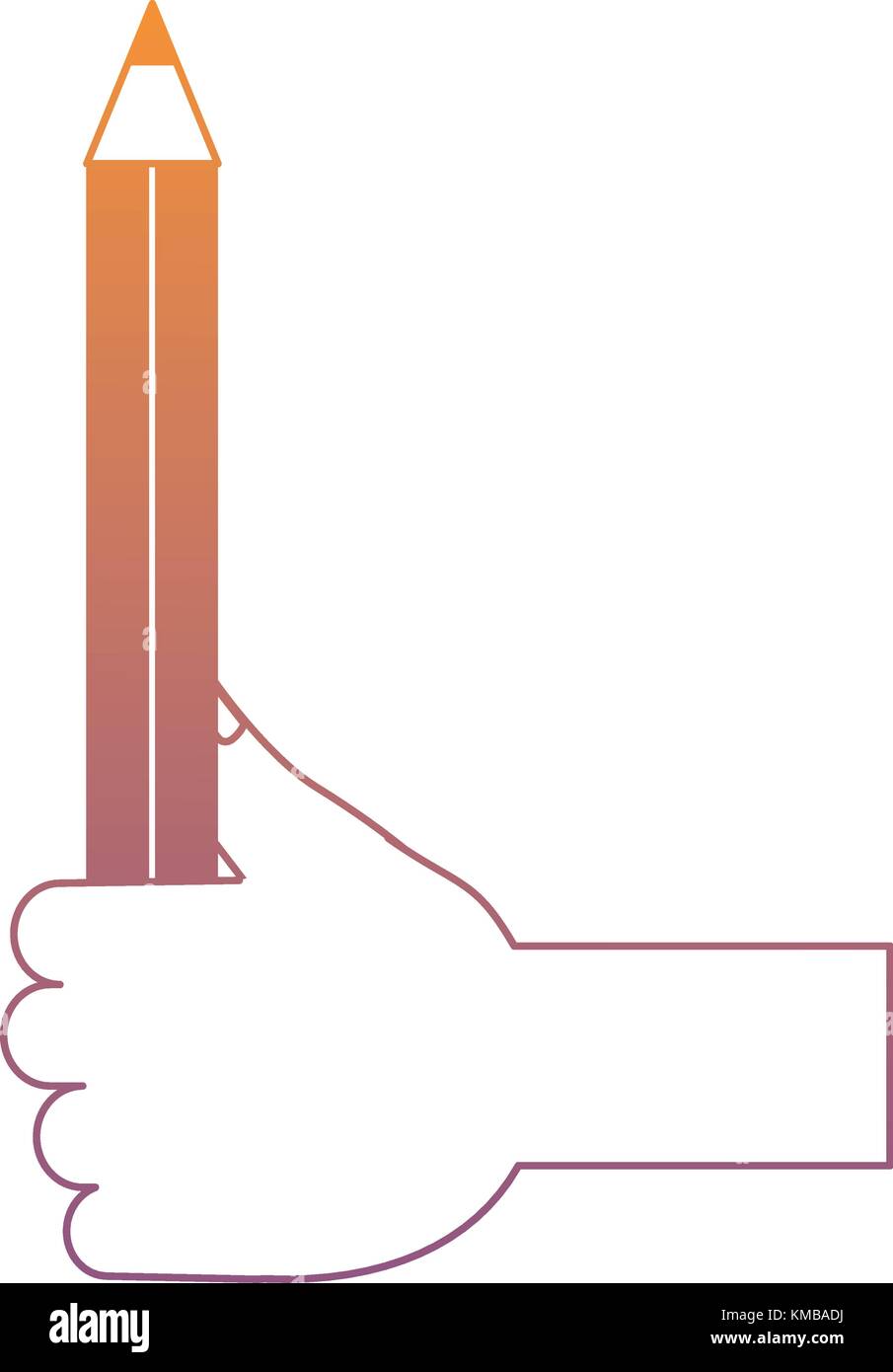 hand holding a pencil icon Stock Vector Image & Art - Alamy