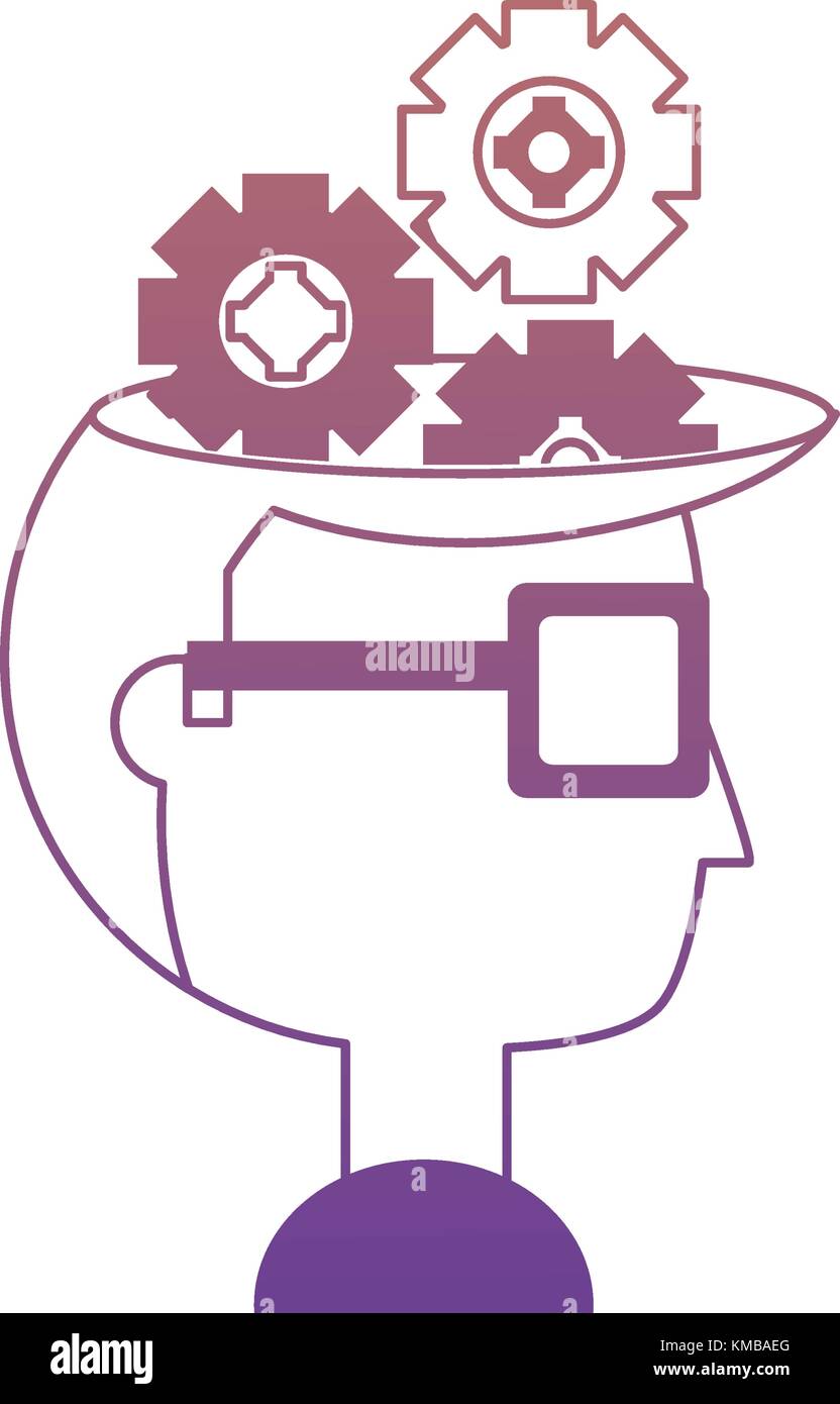 cartoon man with gears wheels Stock Vector Image & Art - Alamy