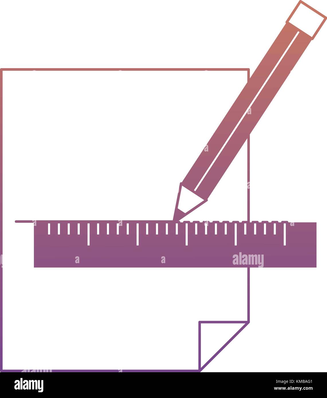 pencil and ruler icon Stock Vector Image & Art - Alamy