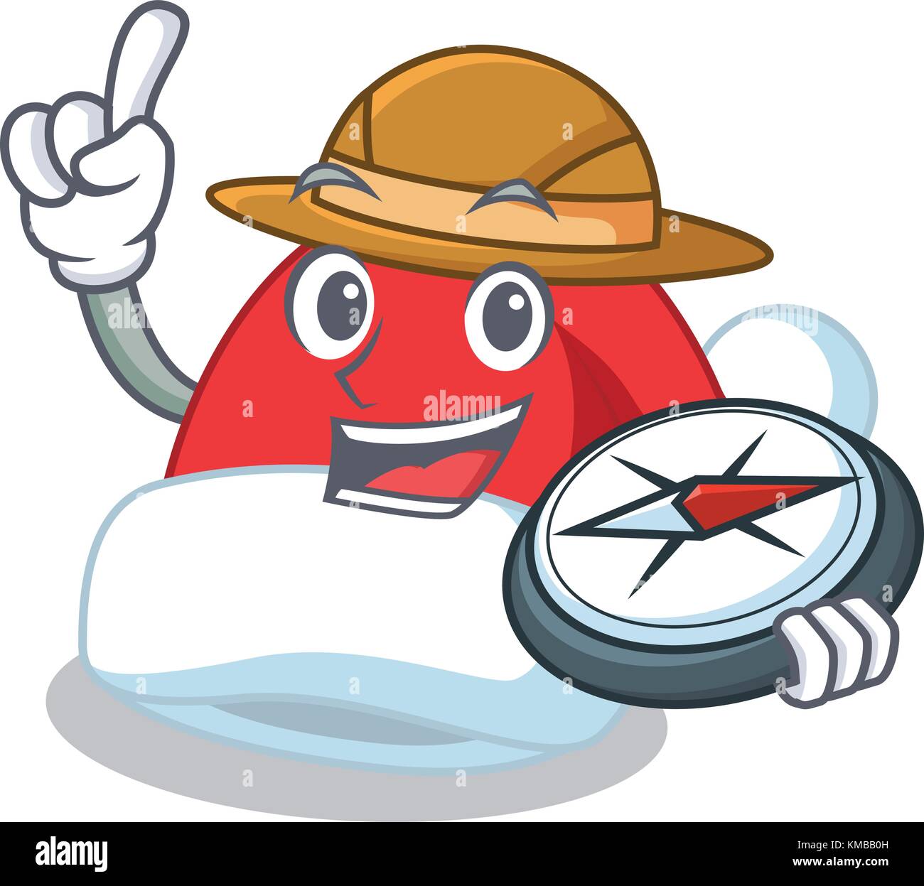 Explorer Christmas hat character cartoon Stock Vector Image & Art - Alamy