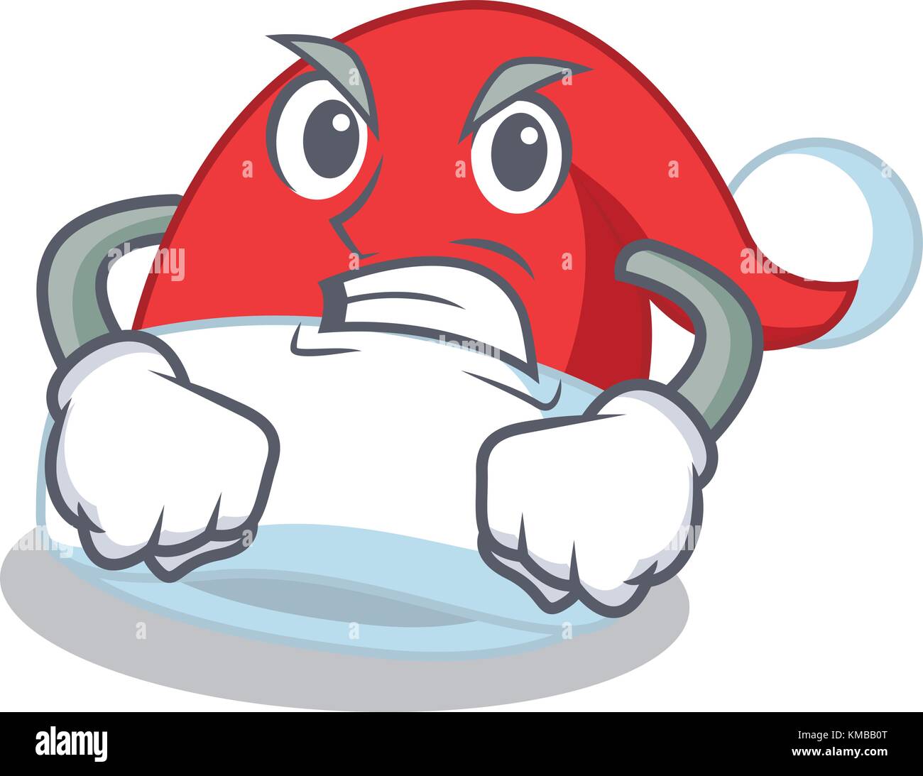 Angry Christmas hat character cartoon Stock Vector Image & Art - Alamy