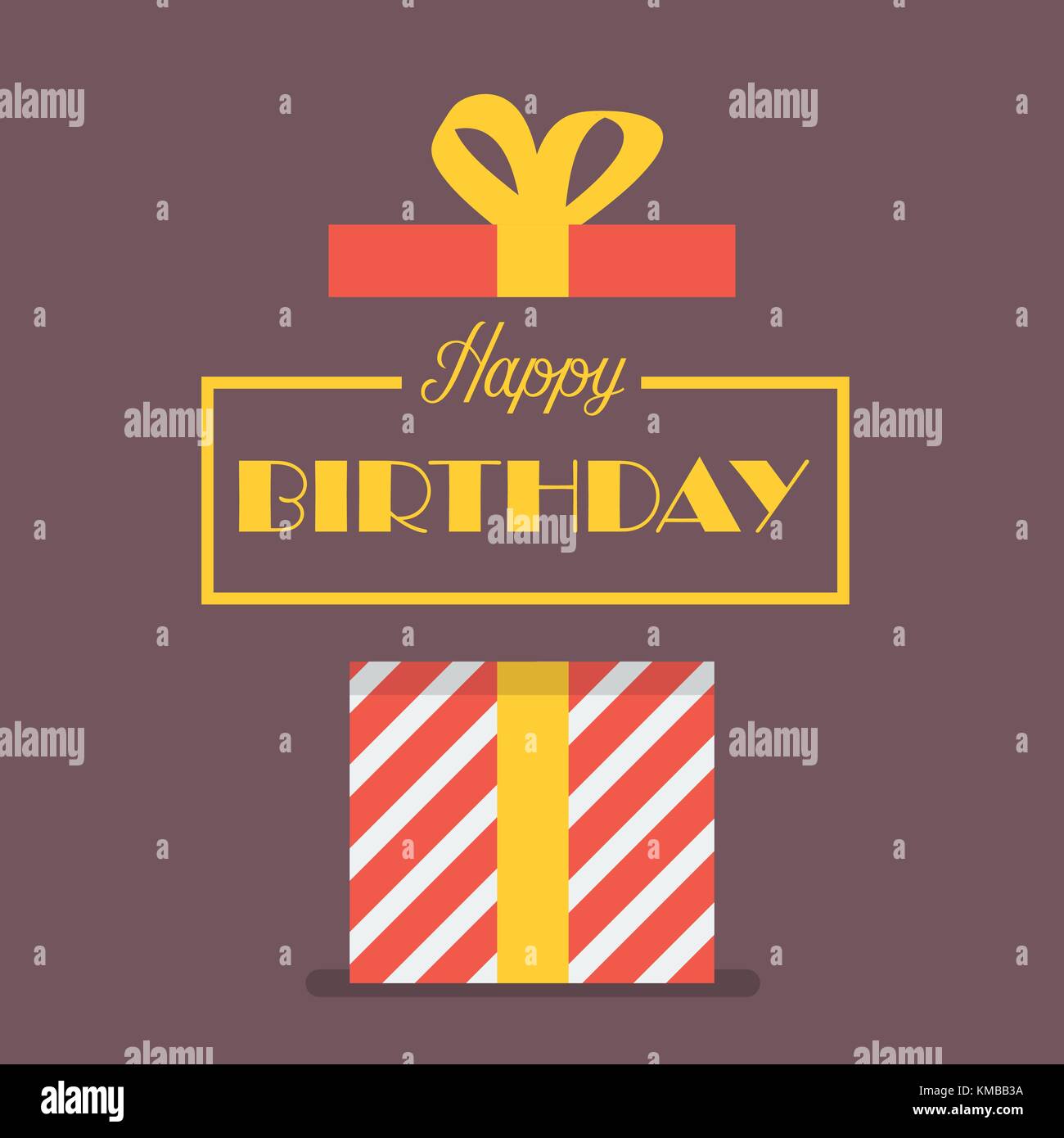 Happy birthday with gift box. Vector Illustration Stock Vector Image ...