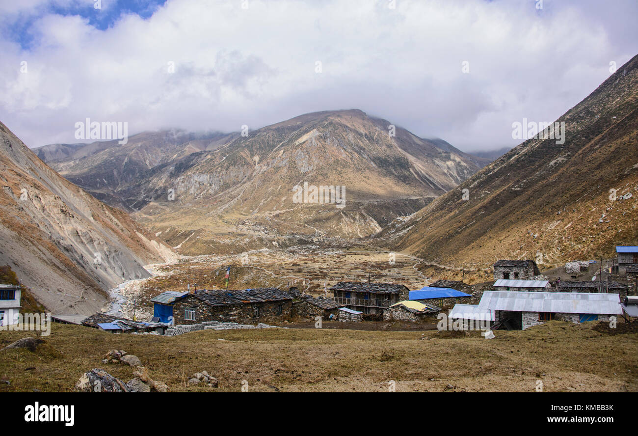 Samdo Village in the Manaslu Circuit, Nepal Stock Photo - Alamy