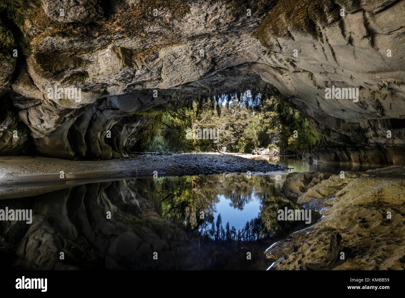 Moria Gate limestone arch, Oparara Basin, Buller, New Zealand Stock ...