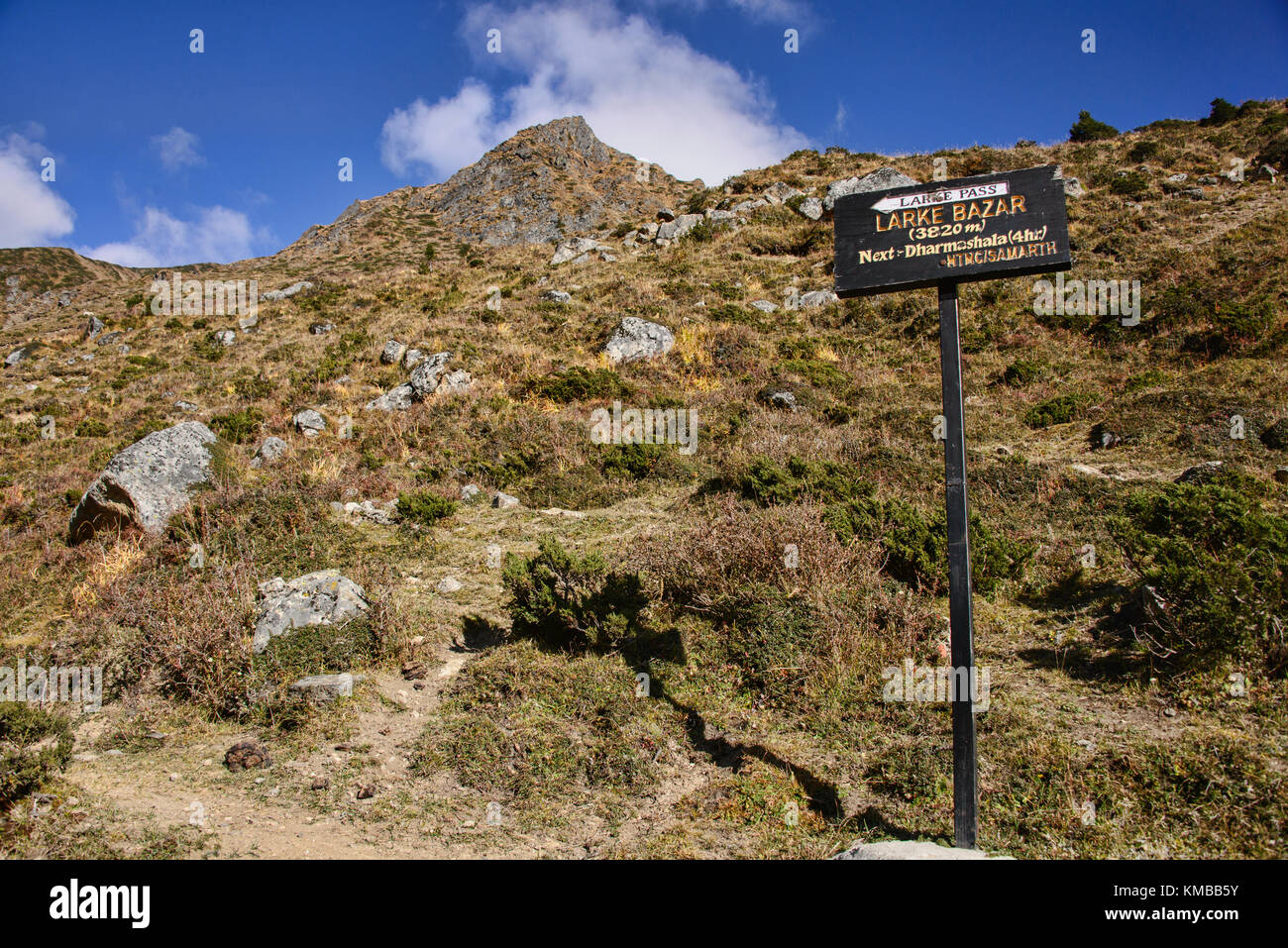 Trekking to the Larkya La Pass on the Manaslu Circuit, Nepal Stock ...