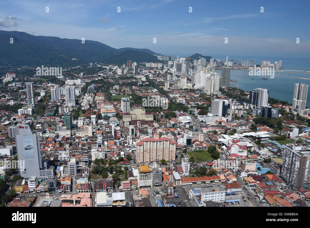 View of the harbour of George Town from the 66th Floor of the Komtar ...