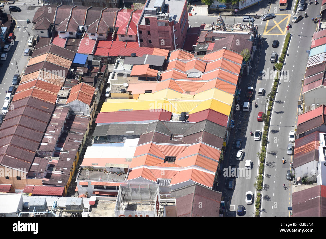 View of the harbour of George Town from the 66th Floor of the Komtar ...