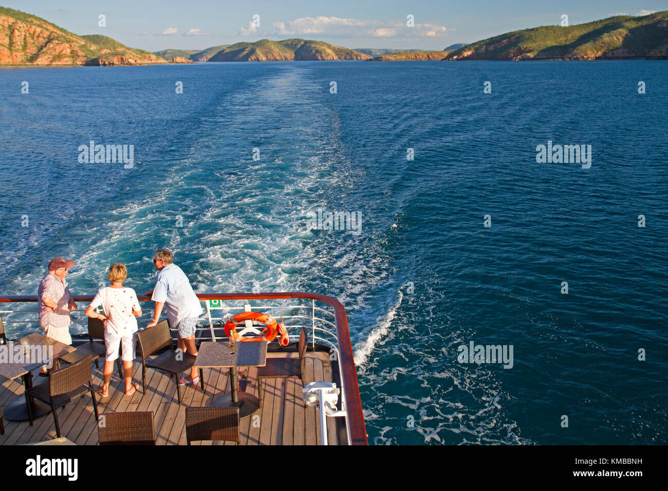 Cruise ship in Talbot Bay, site of the Horizontal Waterfalls, on the ...