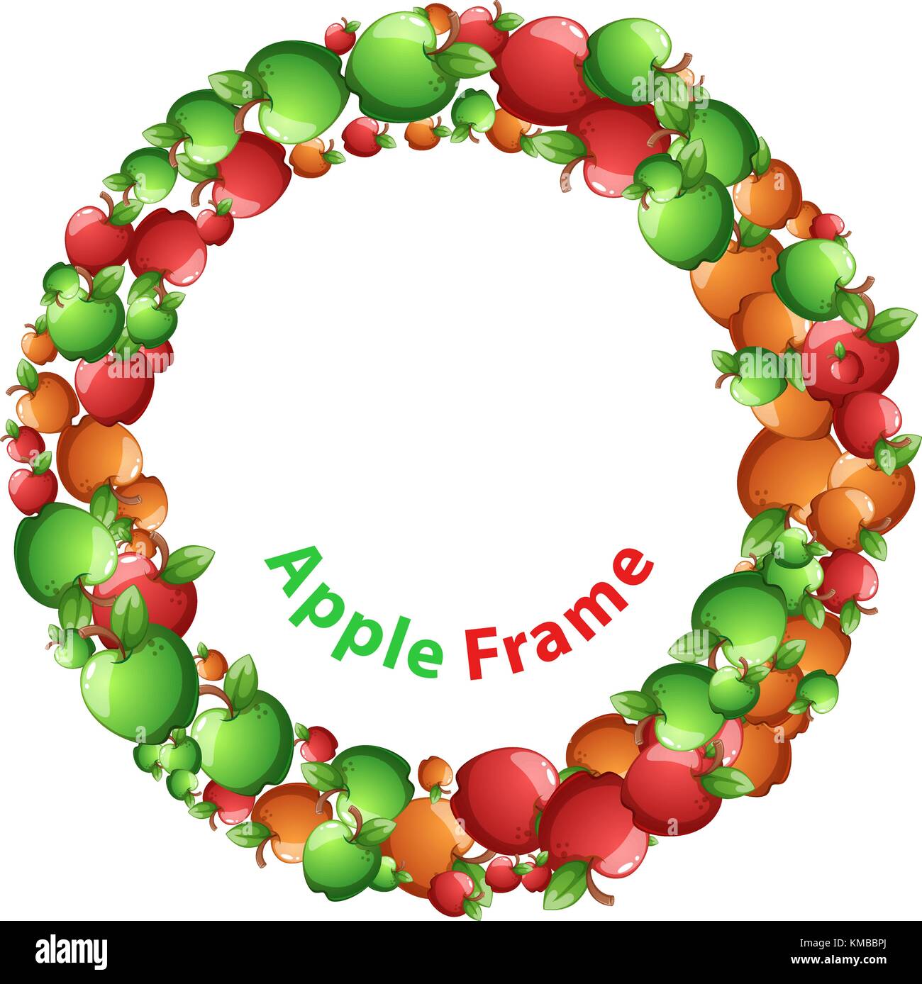 Green apple blank background Stock Vector Images - Alamy